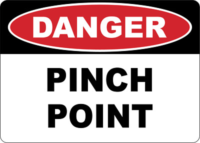 OSHA DANGER: PINCH POINT| Laminated Vinyl Decal Sticker Label | eBay