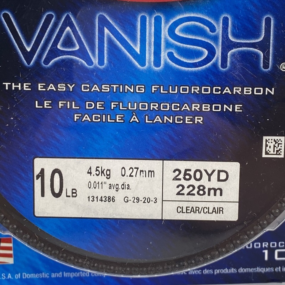 Berkley Vanish Fishing Line (250 yds) - Clear 10lb Fluorocarbon ***NEW ...