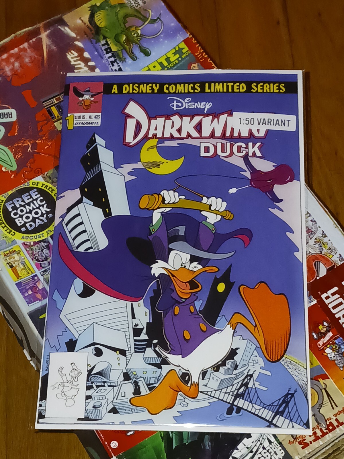 Darkwing Duck #1 1:50 Retailer Incentive Variant Dynamite 2023 Disney ...