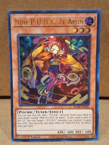Noh-P.U.N.K. Ze Amin - BLMR-EN062 - Ultra Rare Yugioh! Holo Foil Nice ...