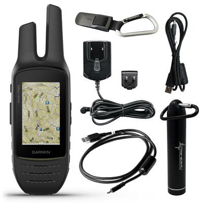Garmin Rino 750t Two-Way Radio Navigator with Topo Mapping with Power ...