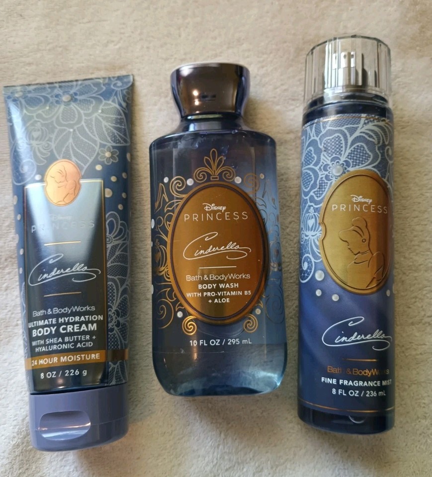 Bath & Body Works Disney Princess CINDERELLA Mist-Body Cream & Body ...