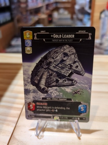 SWU TCG Jump to Lightspeed GOLD LEADER (Millennium Falcon) SHOWCASE | eBay