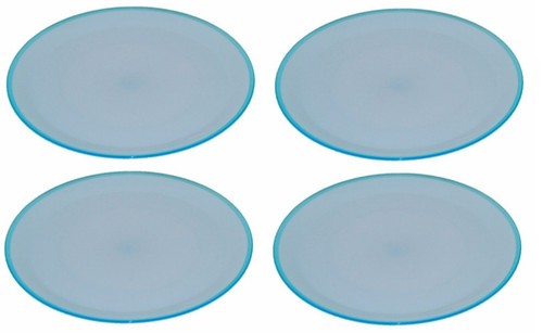 Set of 4 Bright Coloured Dinner Plates. Dinner Plates 27cm | eBay UK