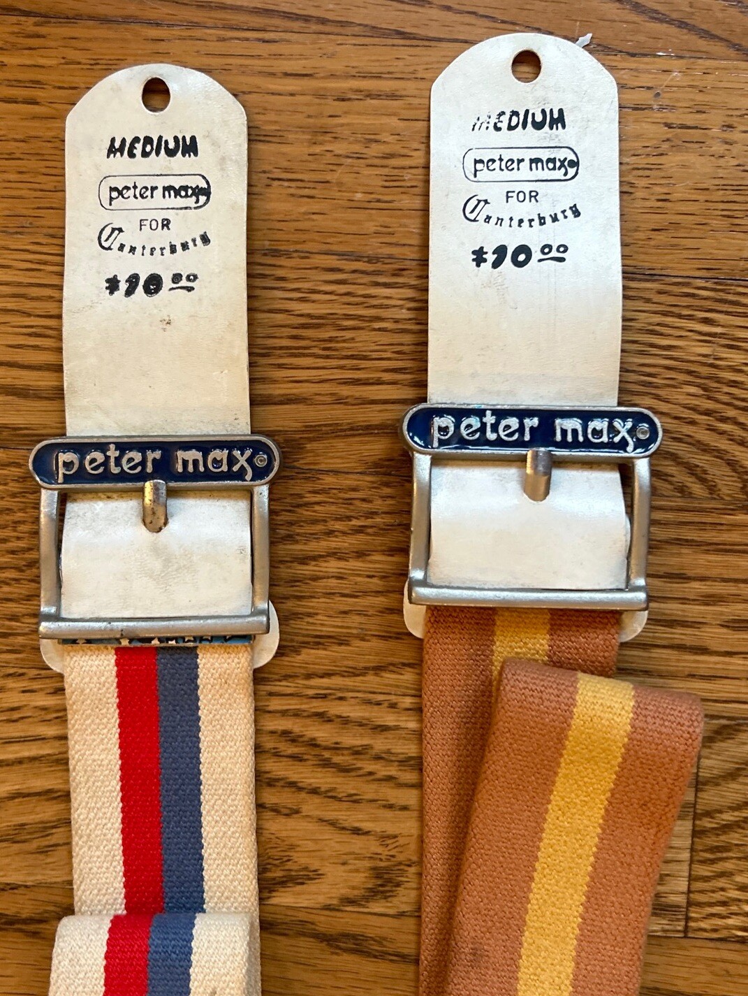 2 PETER MAX BELTS 40” ORIGINAL TAGS!!! 1970 GREAT CONDITION hippie ...