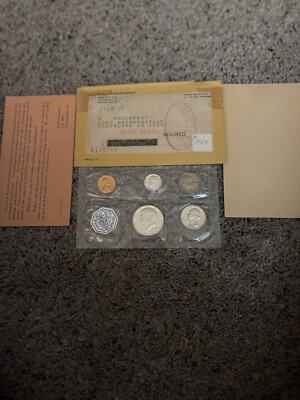 1964 Proof Set US Mint Original Envelope COA 90% Silver 5 Coins | eBay