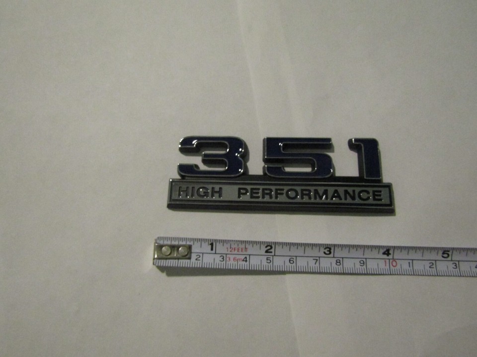 351 HIGH PERFORMANCE 5.8L EMBLEMS 2PCS FITS DODGE FORD DODGE PLYMOUTH ...