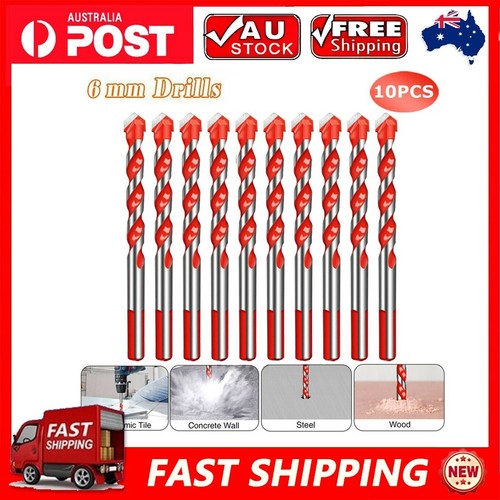 10pcs 6*100mm Multifunction Drill Bits Ceramic Wall Glass Punching Hole ...
