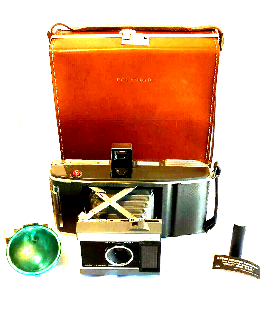 Vintage POLAROID LAND CAMERA J66 Circa 1961-63 Type 47 Film W/ Flash & Case | eBay