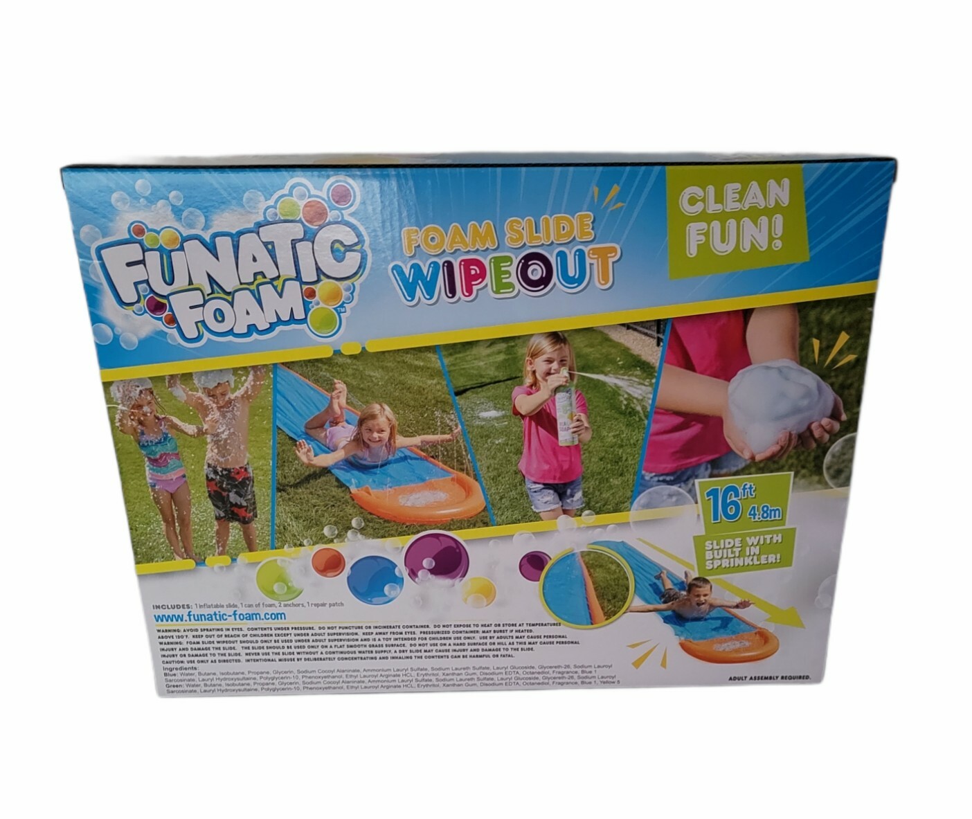 Funatic Foam Slip & Slide Water Slide Wipeout 16 Ft. Summer Fun!! | eBay