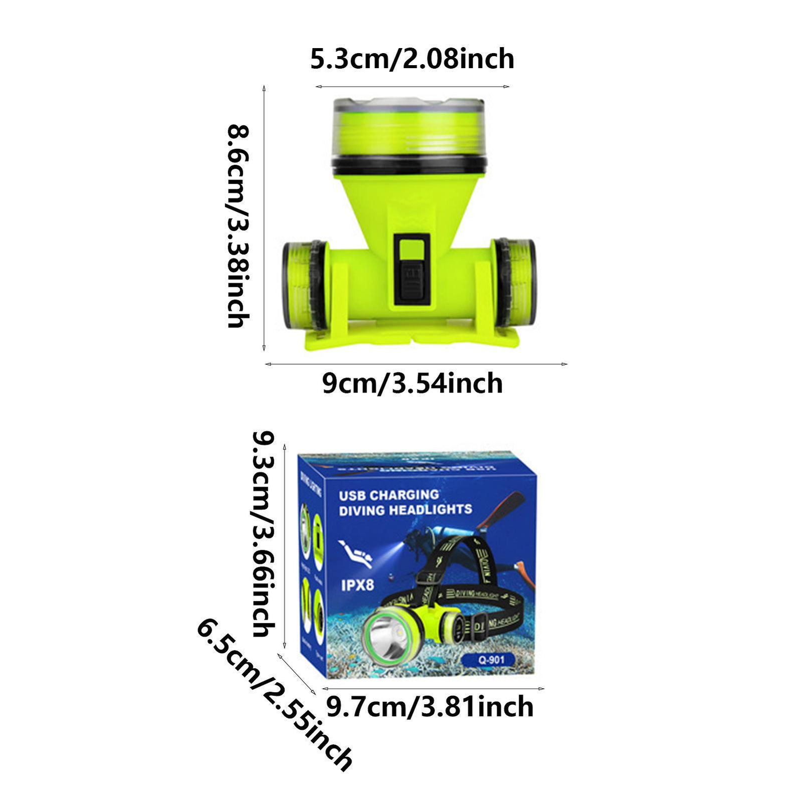 Waterproof Led Head Lamp Scuba Gear Dive Head Light Underwater | eBay