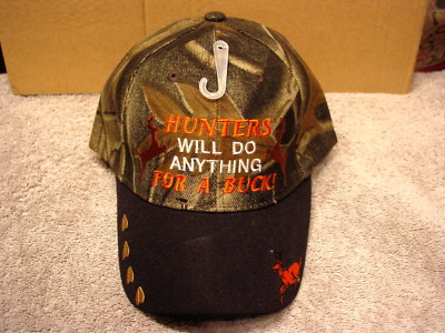 HUNTING HUNTER DEER BASEBALL CAP HAT ( CAMOUFLAGE & BLACK ) | eBay