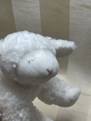 Baby Gund Winky Lamb Plush Sheep Rattle Lovey Stuffed Animal White Soft ...
