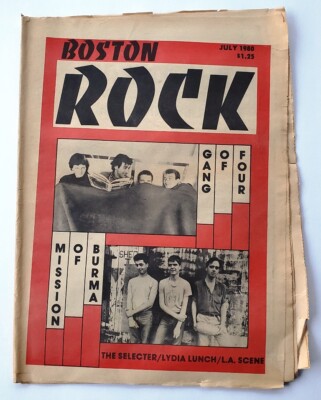 Boston Rock Magazine July 1980 Gang of Four Mission of Burma Lydia ...