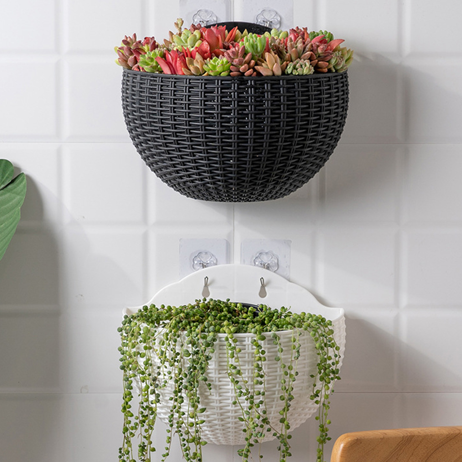 Flower Pot Lightweight Partition Layer Wall Hanging Basket Flowerpot ...