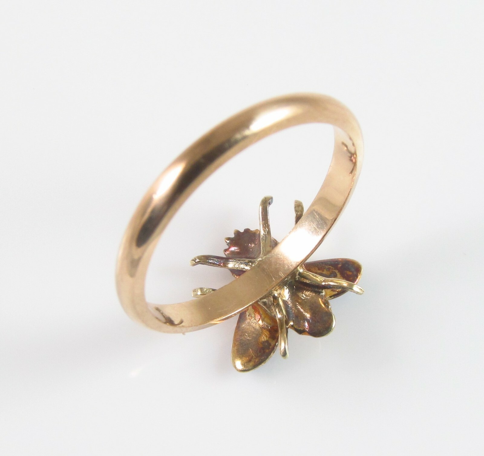 Vintage 14k Gold Enamel Fly Honey Bee Insect Conversion Ring Size 7 | eBay