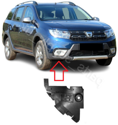 NEW FOR DACIA LOGAN SANDERO 17-20 FRONT BUMPER LOWER SIDE GUARD MOLDING ...