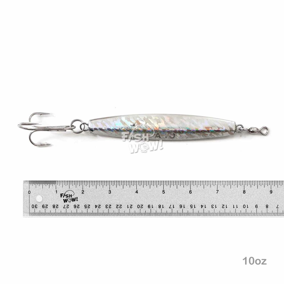 Fish WOW! 1 2 3 4oz 6 8oz 10oz 12oz 14oz 16oz Diamond Jigs Chrome Mylar ...