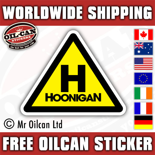 HOONING HOONINGAN WARNING TRIANGLE sticker ken block euro JDM 85mm ...
