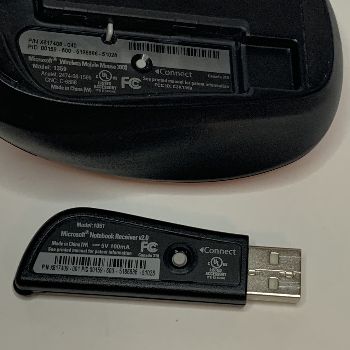 Microsoft 1359 Optical 4-Button Mobile Wireless Mouse 3000, 04/23/2023