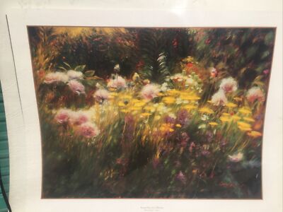 Greg Singlet Large Floral Print 42”x34” NEVER FRAMED, New Condition | eBay