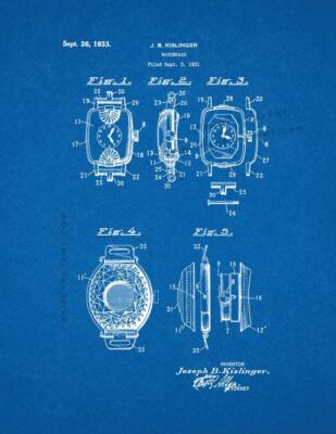 Watchcase Patent Print Blueprint | eBay