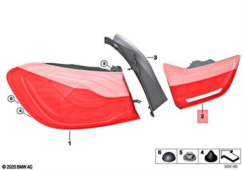 Genuine BMW F82 F82N Coupe Rear Light In Trunk Lid Right OEM ...