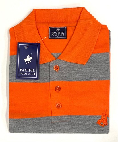 PACIFIC POLO CLUB Men's Slim Fit Short Sleeves Stripes Polo Shirt. | eBay