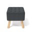 Linen Fabric Footstool Living Room Foot Rest Stool Pouffe Ottoman ...