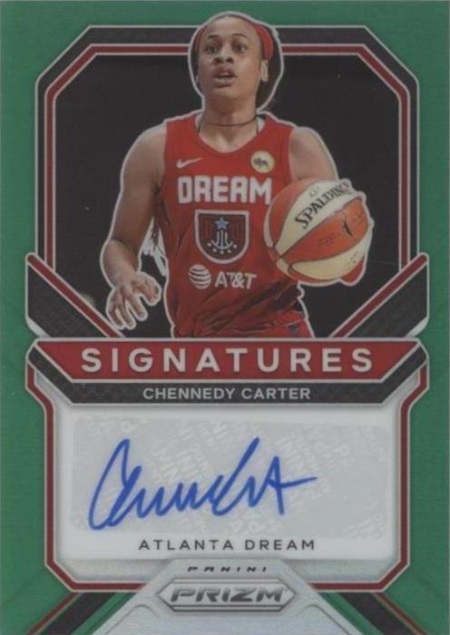 2021 Panini Prizm WNBA - Signatures Chennedy Carter #SG-CCT Green Prizm ...