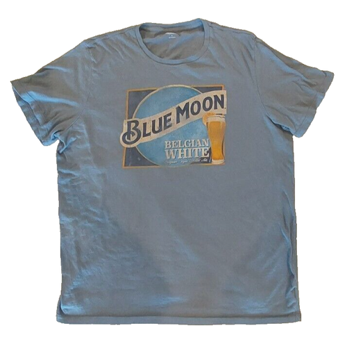 Blue Moon Men's Large Belgian White Beer Short Sleeve Graphic T-shirt ...
