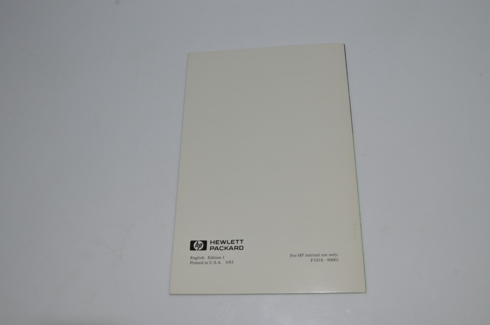 *CF* HEWLETT-PACKARD HP 5-MB 5-V FLASH DISK USERS GUIDE (CLC34) | eBay