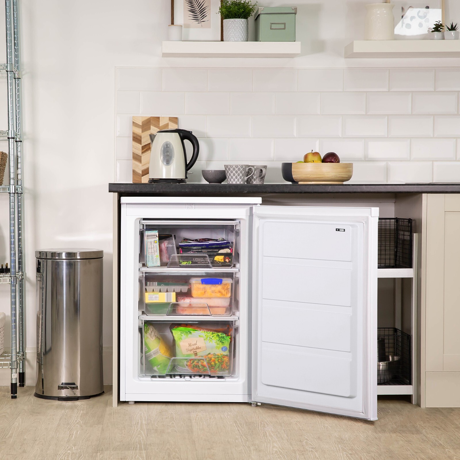 Abode Under Counter Freezer AUCFZ55W White Freestanding 83L with 3 ...