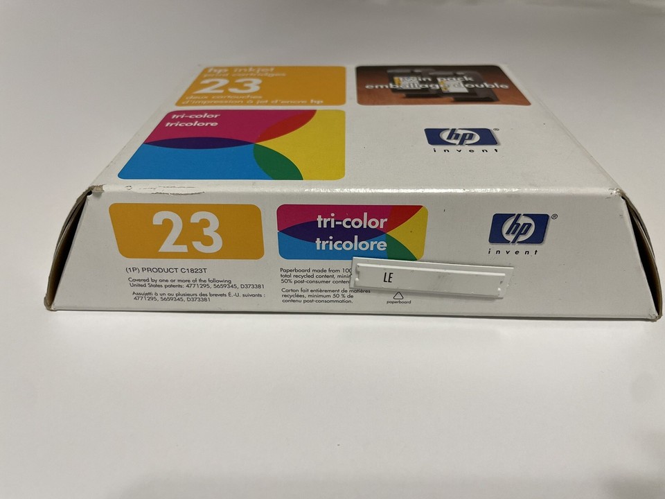 HP 23 Genuine Inkjet Cartridge Tri Color Twin Pack New Sealed C1823T ...