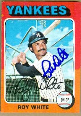 Roy White autographed Baseball Card (New York Yankees) 1975 Topps #375 ...