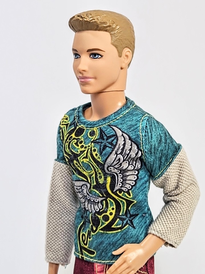 Mattel Barbie Ken Fashionistas Boy Doll Trendy Top Red Jeans W Shoes | eBay