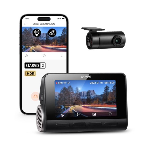 70mai 4K Dash Cam with Sony, Dash Cam Front and Rear, Car Camera Built ...