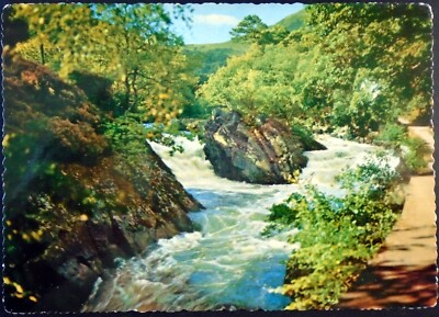 Falls of Leny, Callander, Trossachs of Scotland, Valentine’s Series ...