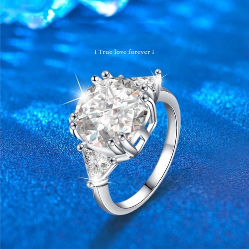 5CT D Color VS1 Moissanite 925 Sterling Silver Super Exaggerated ...