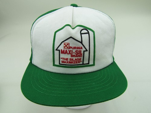 VINTAGE Purina Maxi-Sil Brand Hat Adjustable Snapback Feed Barn Logo ...