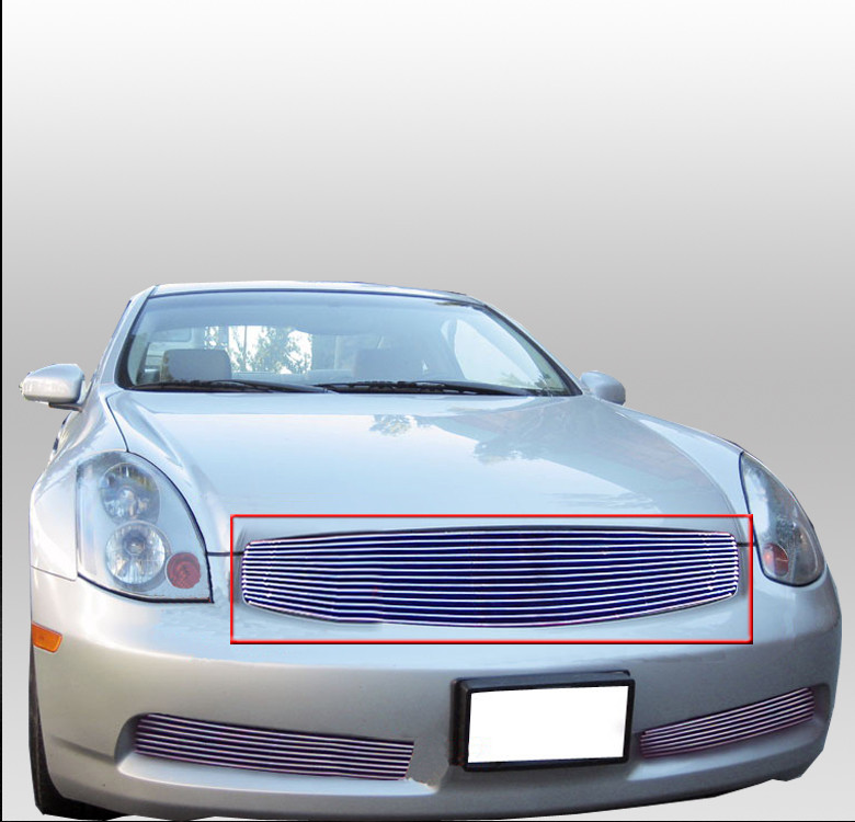 FRONT UPPER BILLET GRILLE INSERT HORIZONTAL FOR 03-07 G35 COUPE 2-DOOR ...