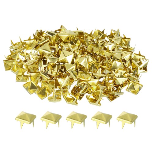 150Pcs Square Pyramid Rivets for Clothing, 7mm Four-Jaw Studs Spikes ...