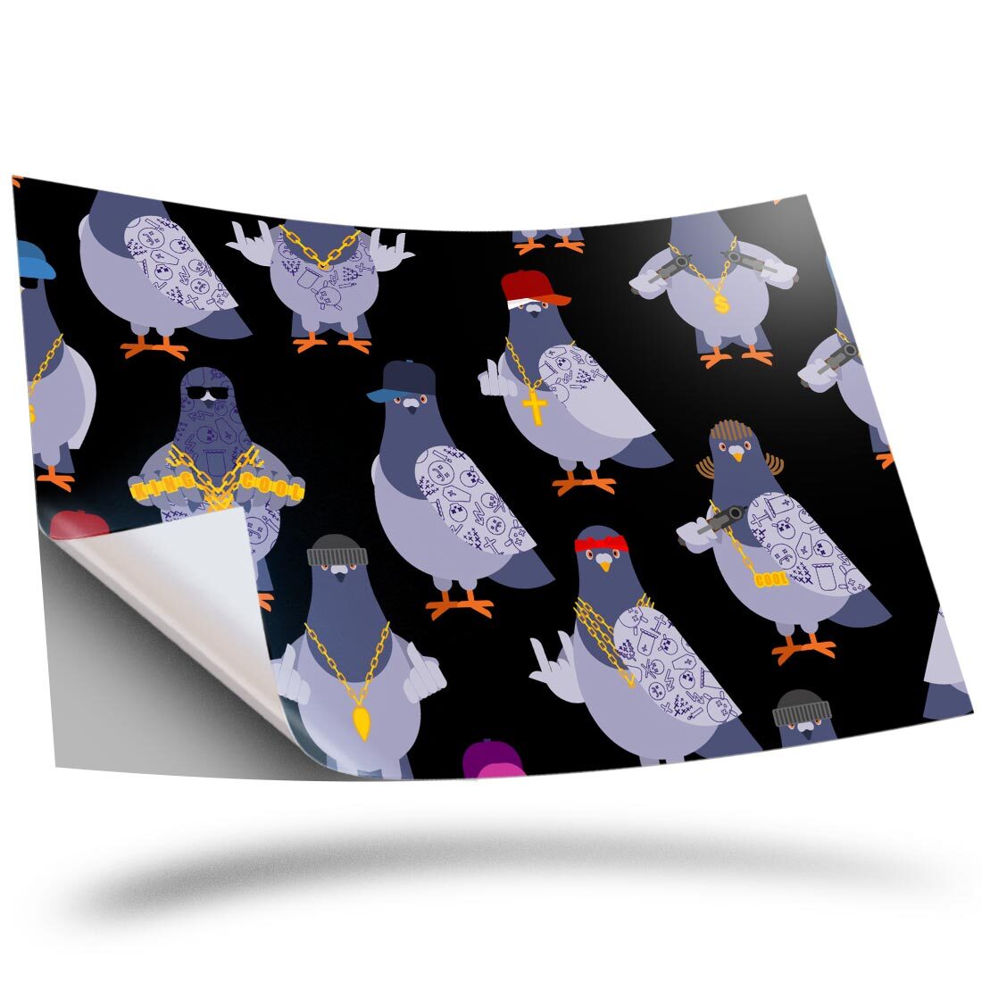 1 x Vinyl Sticker A2 - Gangster Pigeon Birds ny Joke Hood #45129 | eBay