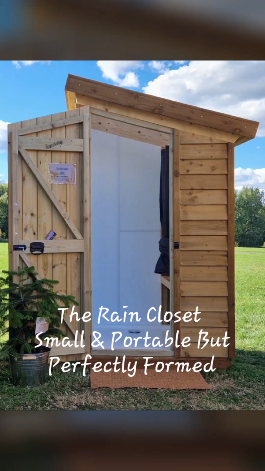 THE RAIN CLOSET Portable Outdoor Shower Enclosure/Unit, camping ...