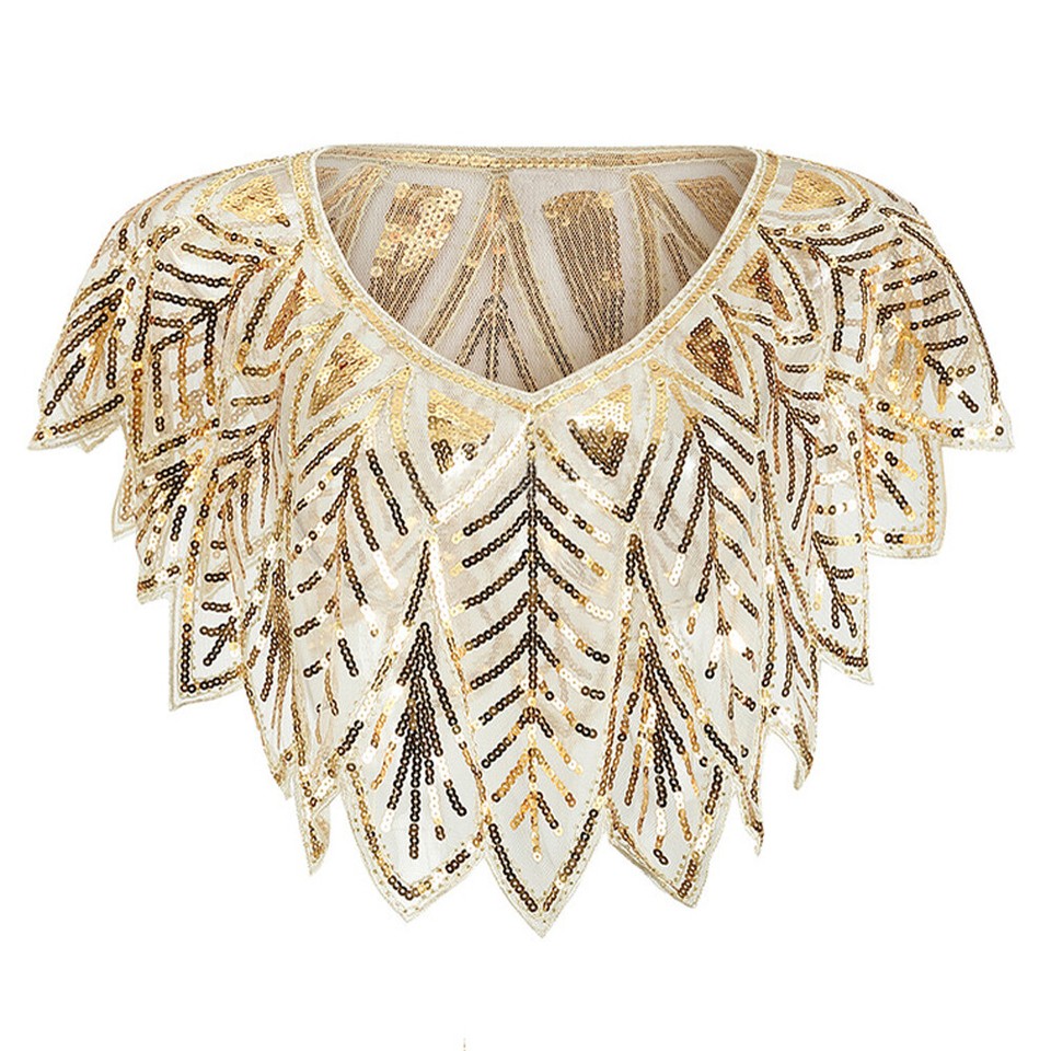 Vintage Beaded Shrug Ladies Sequin Evening Shawl Scarf Cover Ups for ...