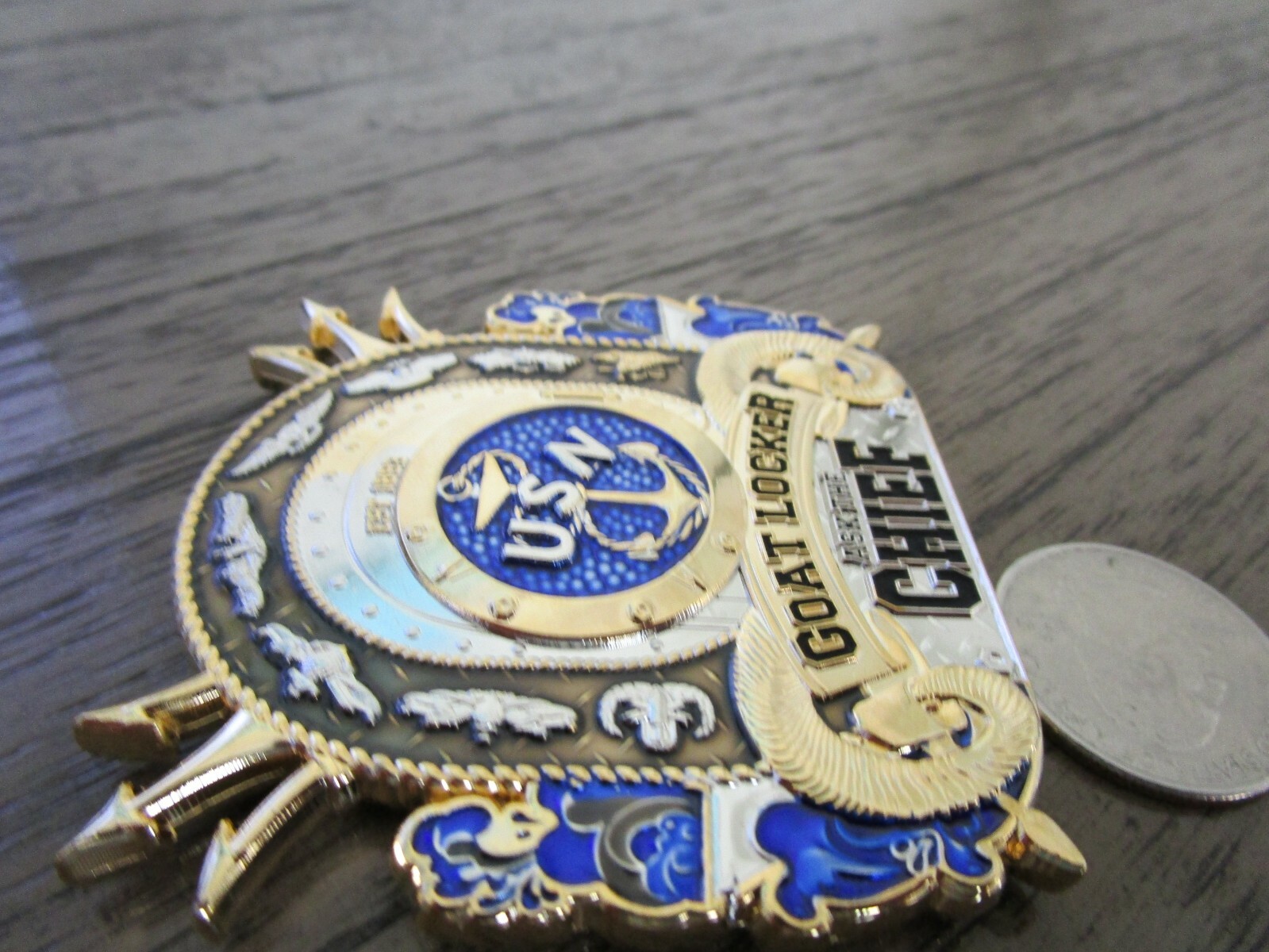 Navy Chief Chiefs Mess Goat Locker Knock Loudly CPO USN Challenge Coin ...