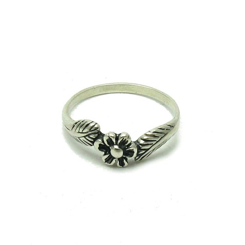 Small Stylish Sterling Silver Ring Solid 925 Flower Perfect Quality ...