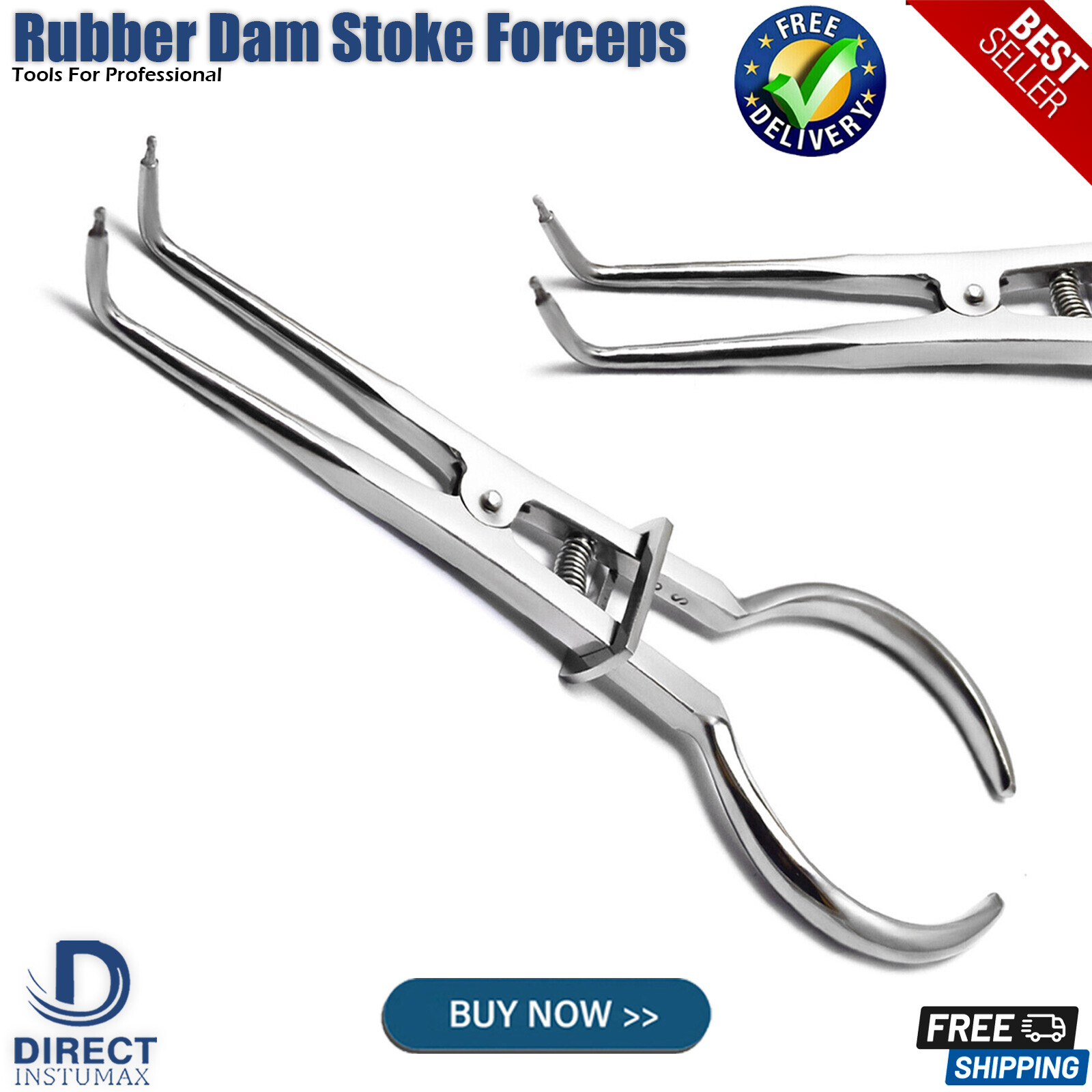 Endodontic Dental Rubber dam Kit Restorative Stoke Brewer Forceps Light ...