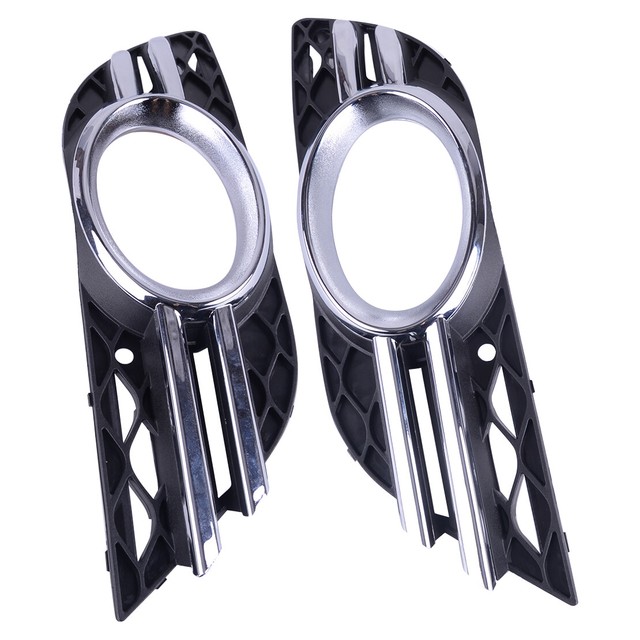 Pair Front Bumper Fog Light Grille Cover Trim Fit For Mercedes Benz E ...