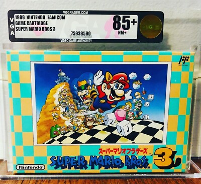Super Mario Bros 3 VGA 85+ Famicom 1988 First Print Sealed NES Nintendo ...